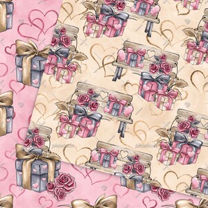 Valentines Day Digital Papers, Valentines Patterns, Valentines Seamless ...