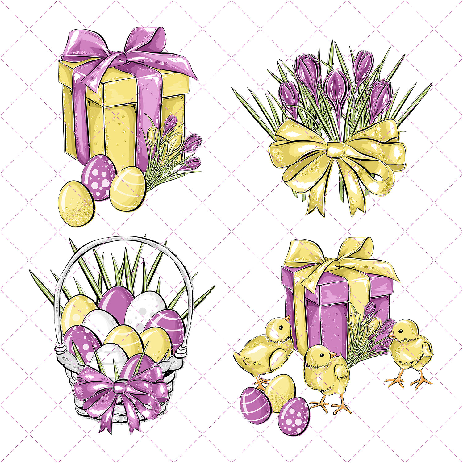 Easter Watercolor Cliparts Spring Clipart Easter Eggs - Etsy