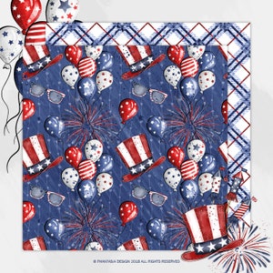 Independance Day Digital Paper, 4th of July Digital Paper, America ...