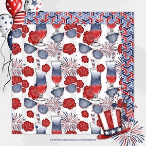 Independance Day Digital Paper, 4th of July Digital Paper, America ...
