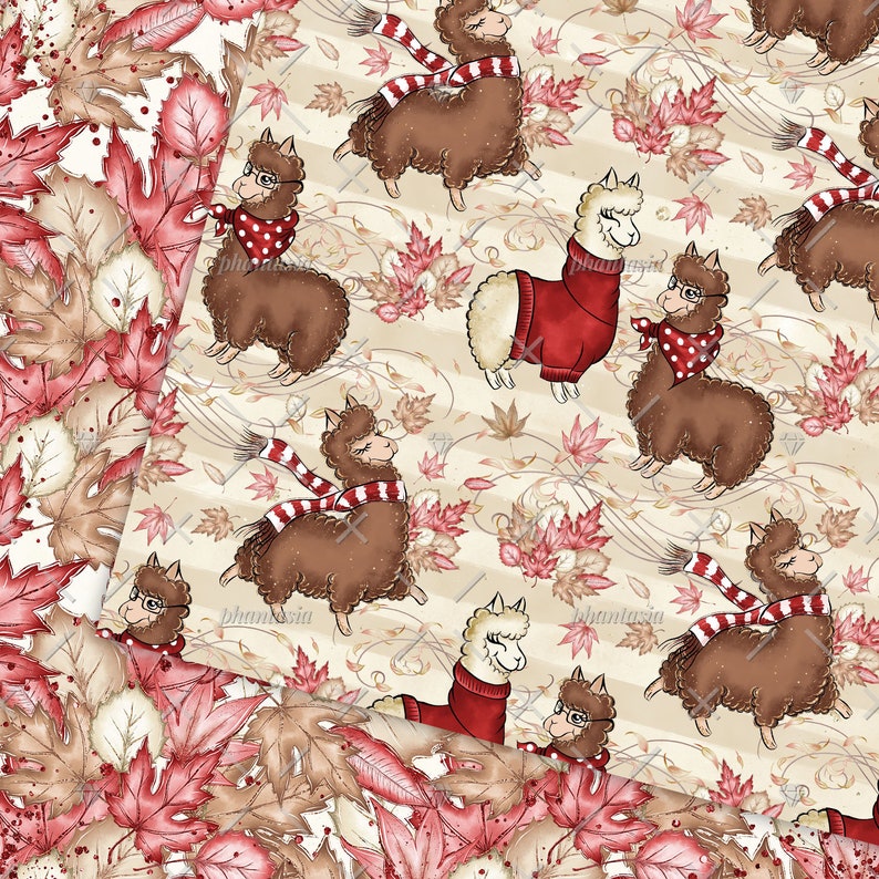 Alpaca Digital Paper, Cute Alpacas, Llama Digital Paper, Planner ...