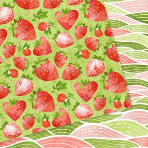Strawberries Digital Paper, Spring Pattern, Summer Seamless, Spring ...