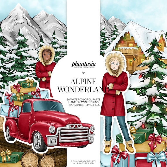 Winter Holiday Scene Clip Art