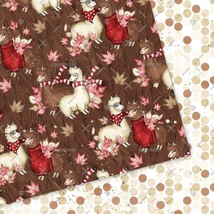 Alpaca Digital Paper, Cute Alpacas, Llama Digital Paper, Planner ...