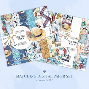 Nautical Watercolor Clipart, Nautical Fashion, Nautical Planner, Summer ...