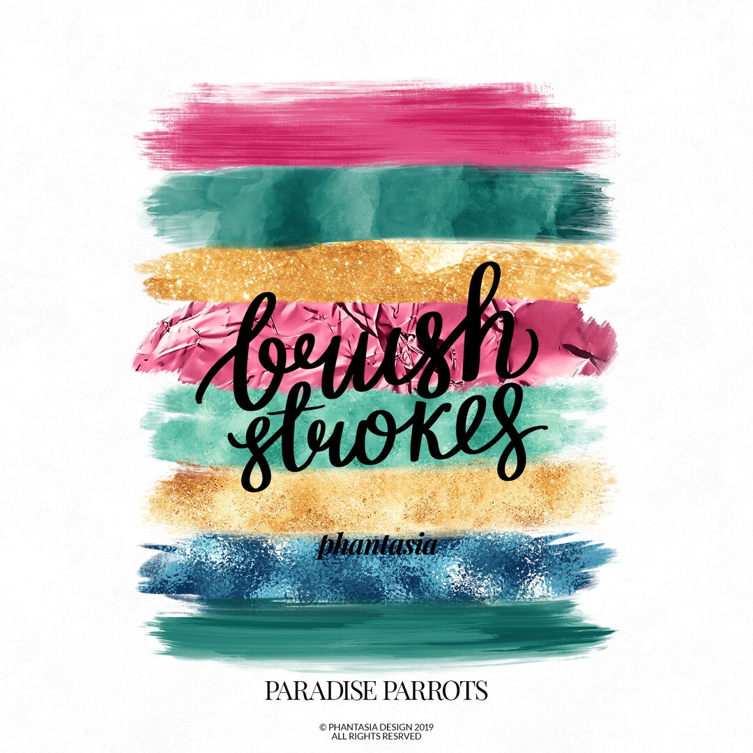Summer Brush Strokes, Summer Color Palette, Brush Clipart, Paint ...