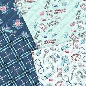 Medical Digital Paper, Medical Pattern, Seamless Pattern, Medical ...