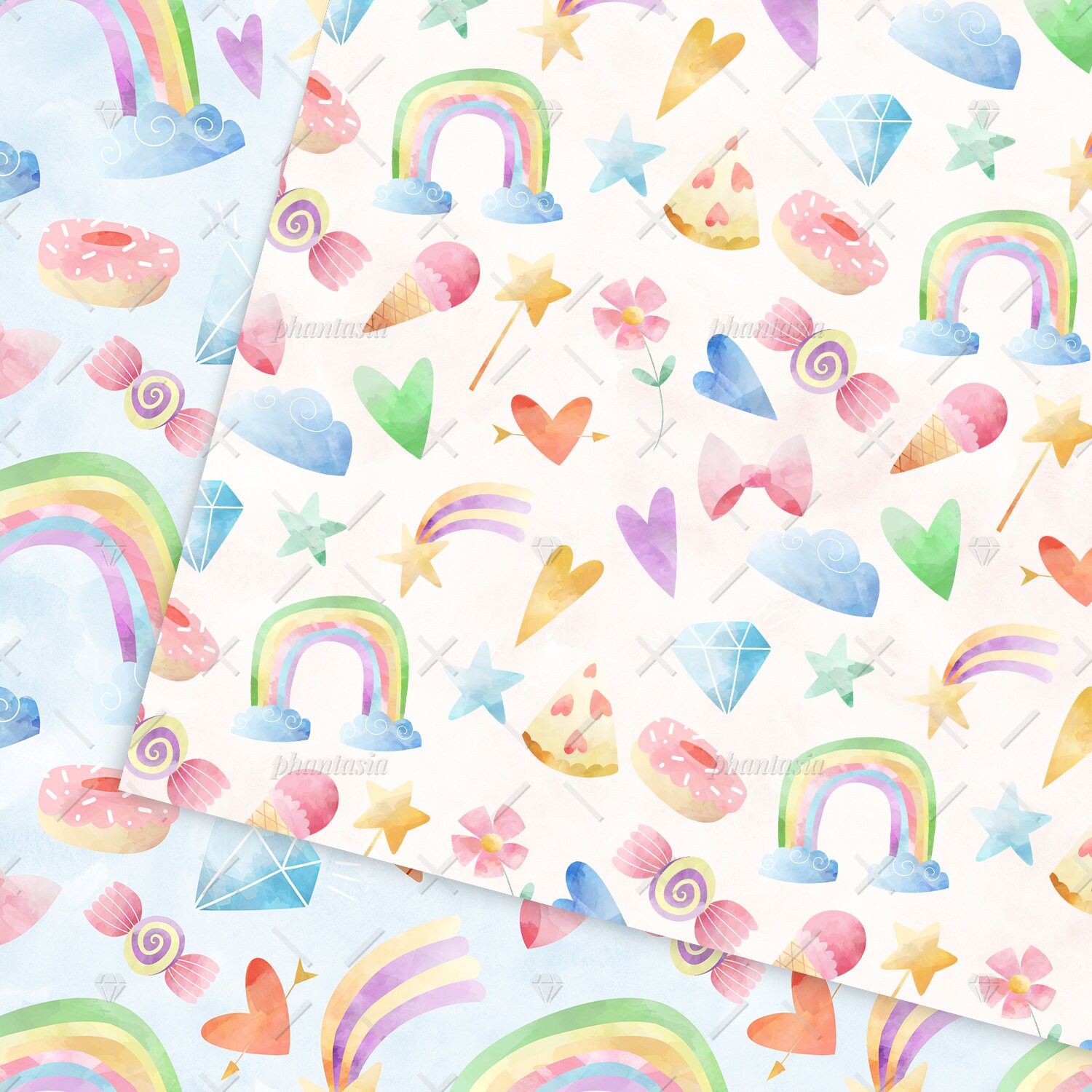 Unicorns Digital Papers Cute Unicorn Pattern Seamless - Etsy