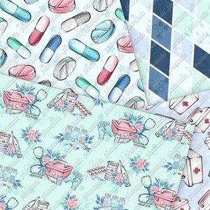 Medical Digital Paper, Medical Pattern, Seamless Pattern, Medical ...