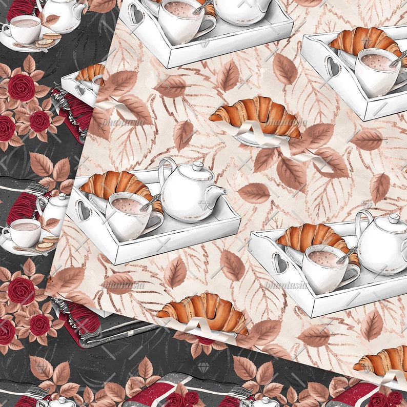 Fall Home Digital Papers Autumn Digital Cozy Home Cozy - Etsy