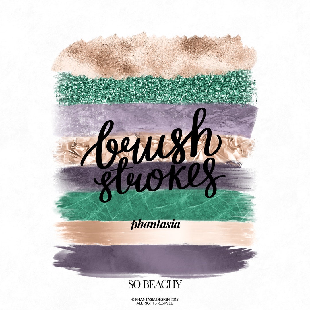Summer Brush Strokes, Color Palette, Paint Strokes, Digital Background ...