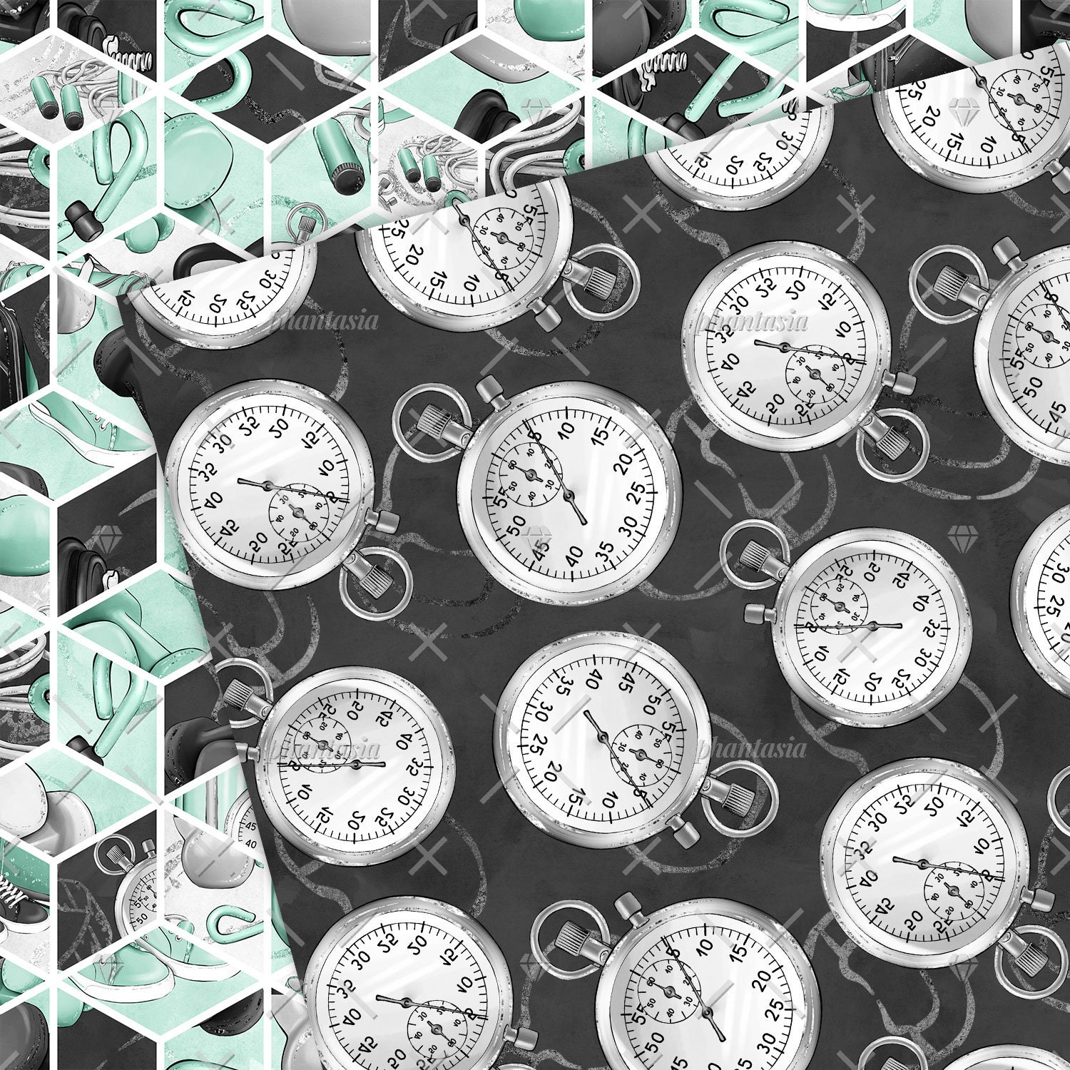 Fitness Digital Papers Workout Patterns Gym Digital Workout - Etsy