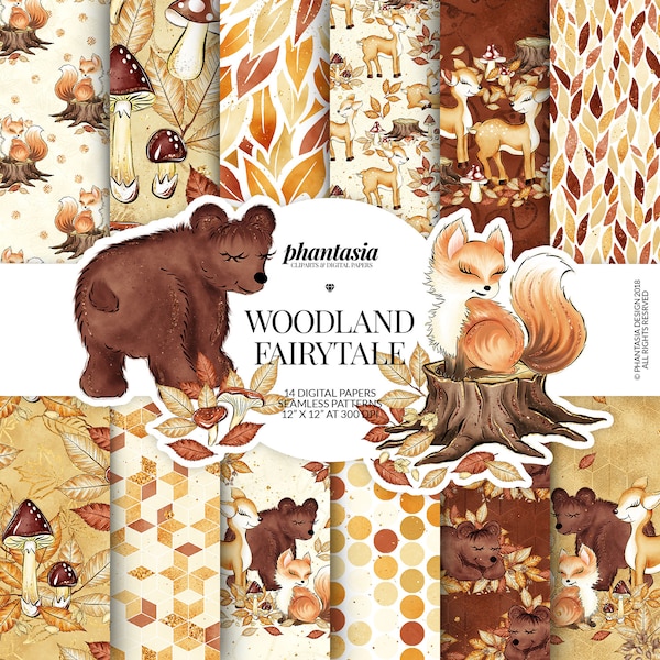Woodland Animals Thanksgiving Fall Autumn - Etsy