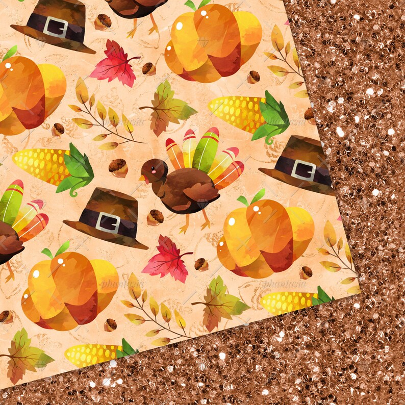 Thanksgiving Digital Paper Thanksgiving Pattern Seamless - Etsy