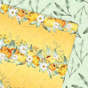 Spring Floral Digital Papers, Spring Background, Spring Seamless ...