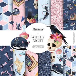 Witch Digital Papers, Halloween Digital, Halloween Witch, Witch ...