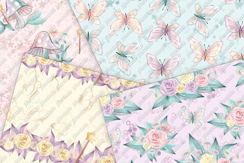 Fairy Digital Papers Fairies Pattern Fairy Background - Etsy Hong Kong