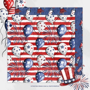 Independance Day Digital Paper, 4th of July Digital Paper, America ...