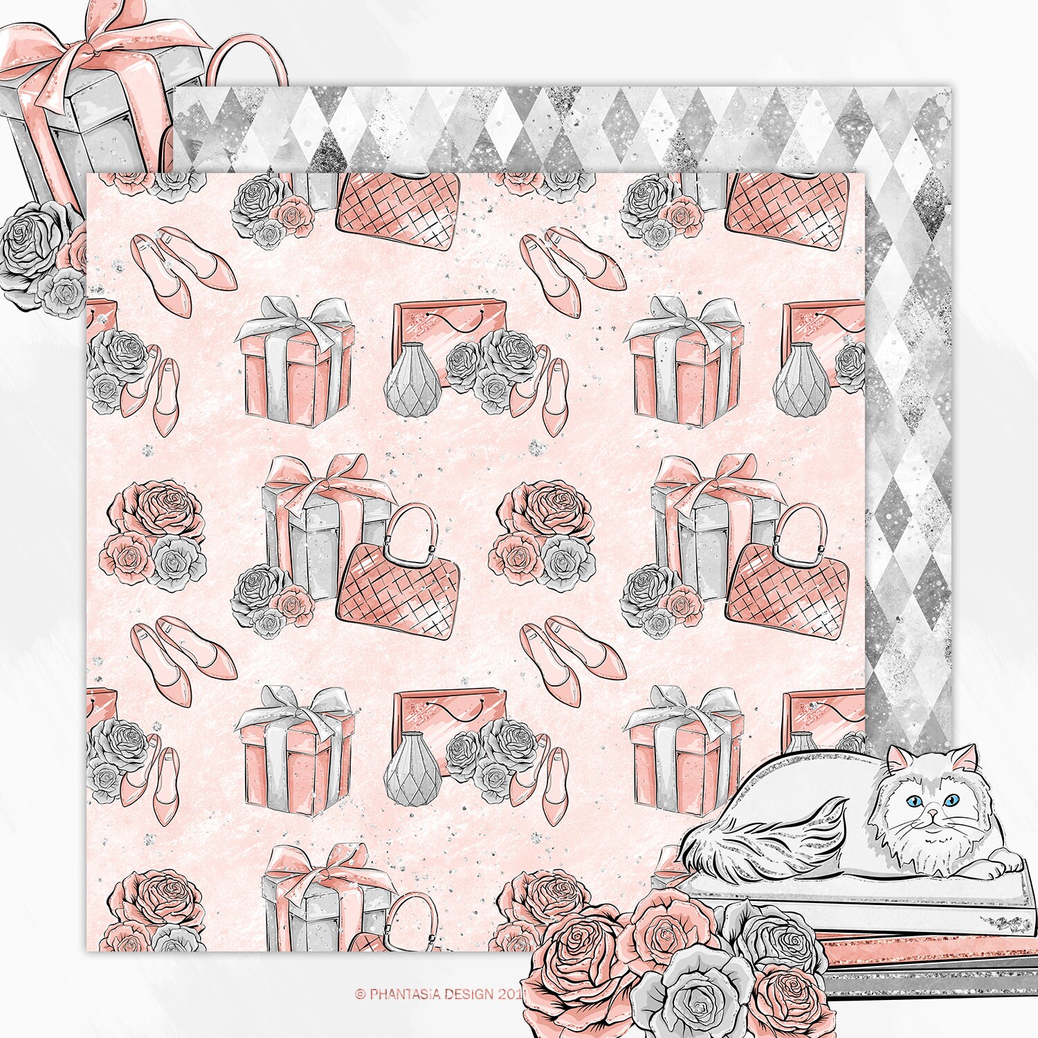Rose Gold Digital Paper Fashion Paper Lifestyle Digital | Etsy