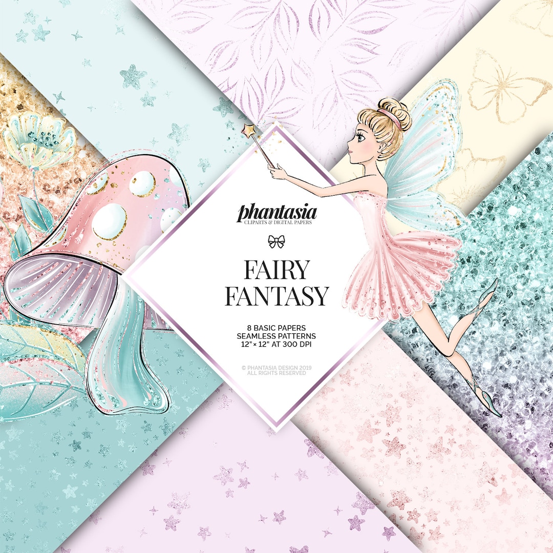 Fairy Basic Papers, Minimalist Patterns, Seamless Patterns, Spring ...