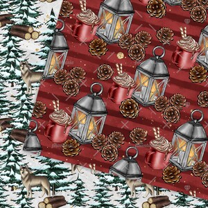 Winter Digital Paper Pack, Lumberjack Digital, Christmas Patterns ...