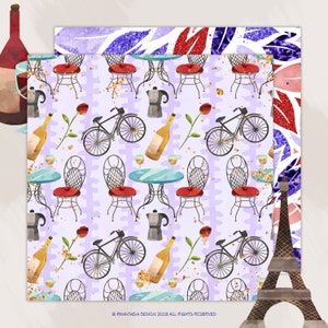 Paris Digital Paper, Paris Seamless, Paris Pattern, Paris Planner ...