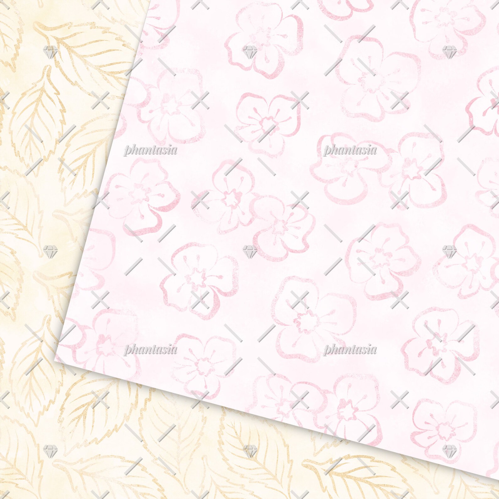 Cherry Blossoms Basic Papers Spring Digital Paper Seamless - Etsy
