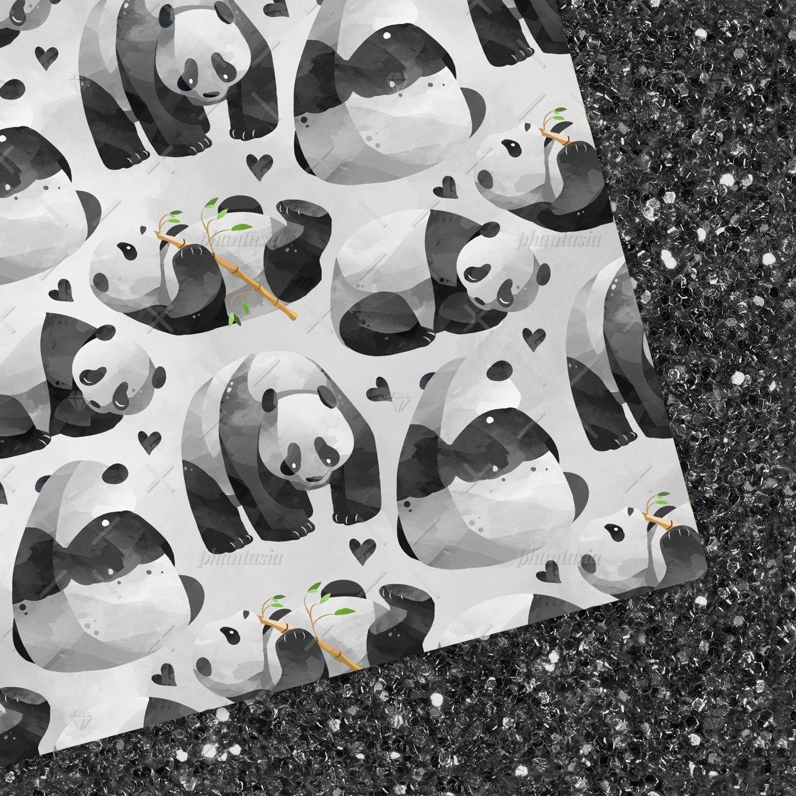 Panda Digital Paper Kids Patterns Kids Fabric Cute Animals | Etsy