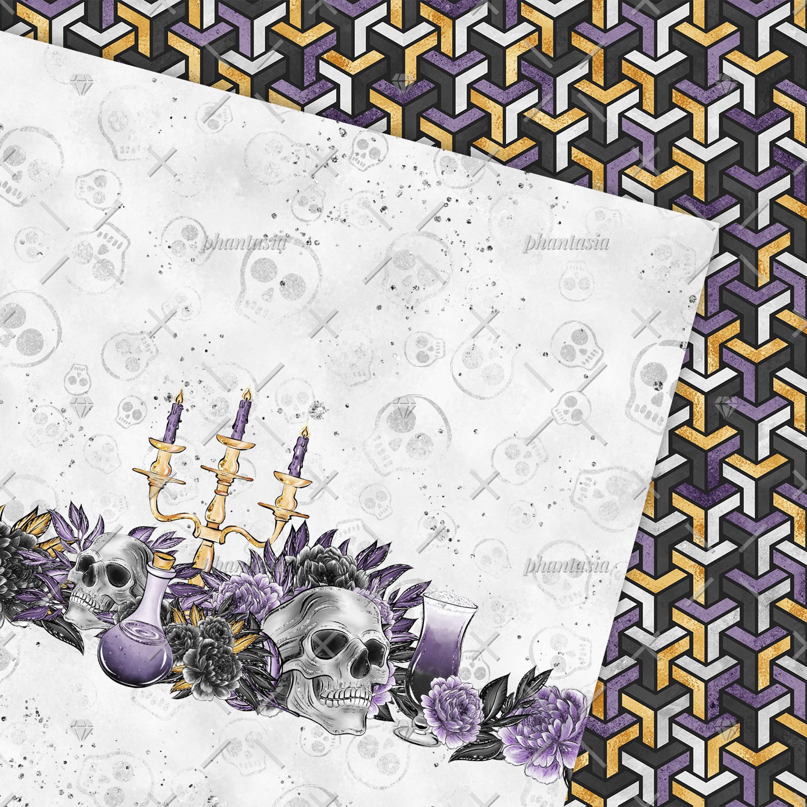 Halloween Digital Papers, Halloween Patterns, Halloween Planner ...