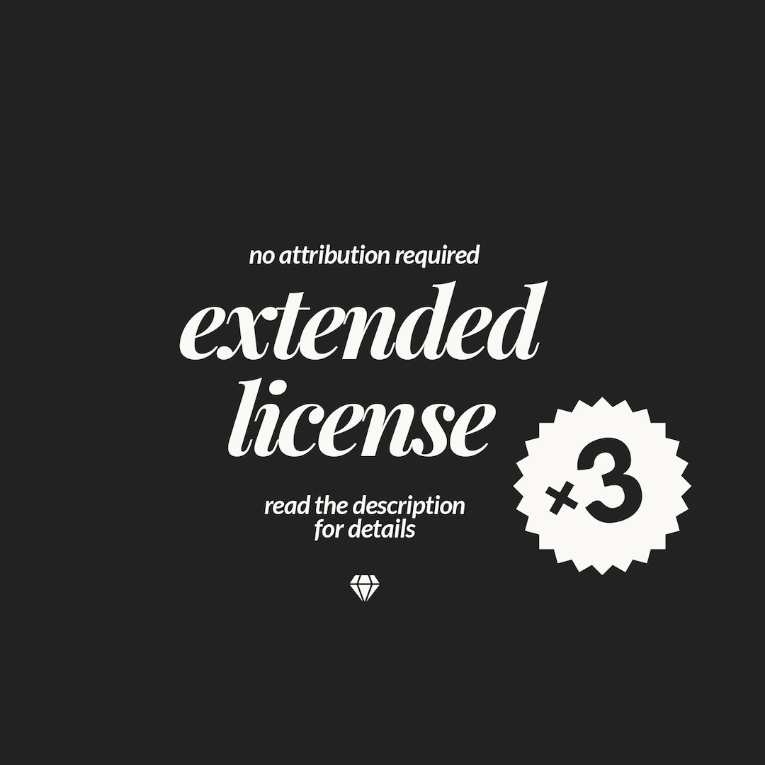 3 Extended Licenses, Commercial License, Business Use License - Etsy
