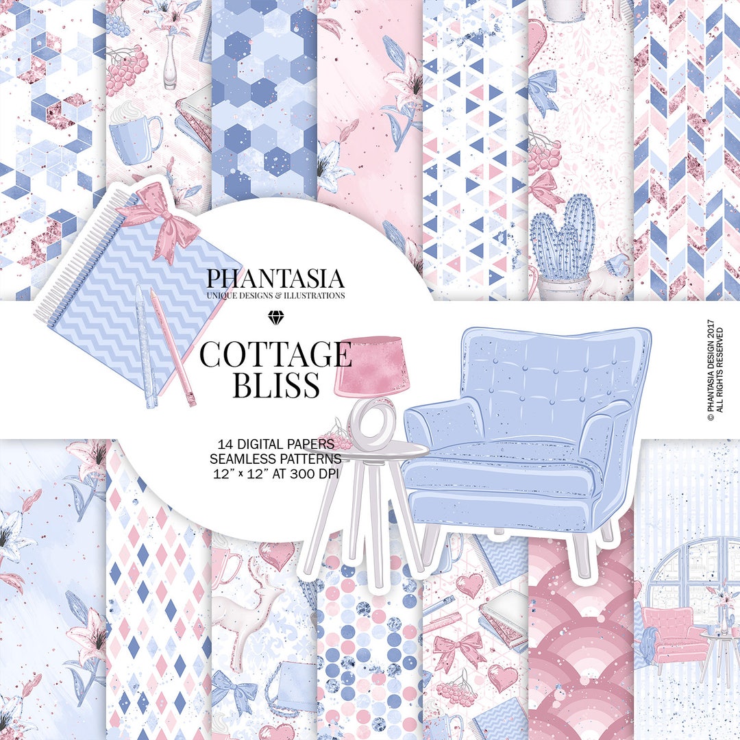 Pastel Fashion Digital Paper Pack, Planner Girl Digital Paper, Pink and ...