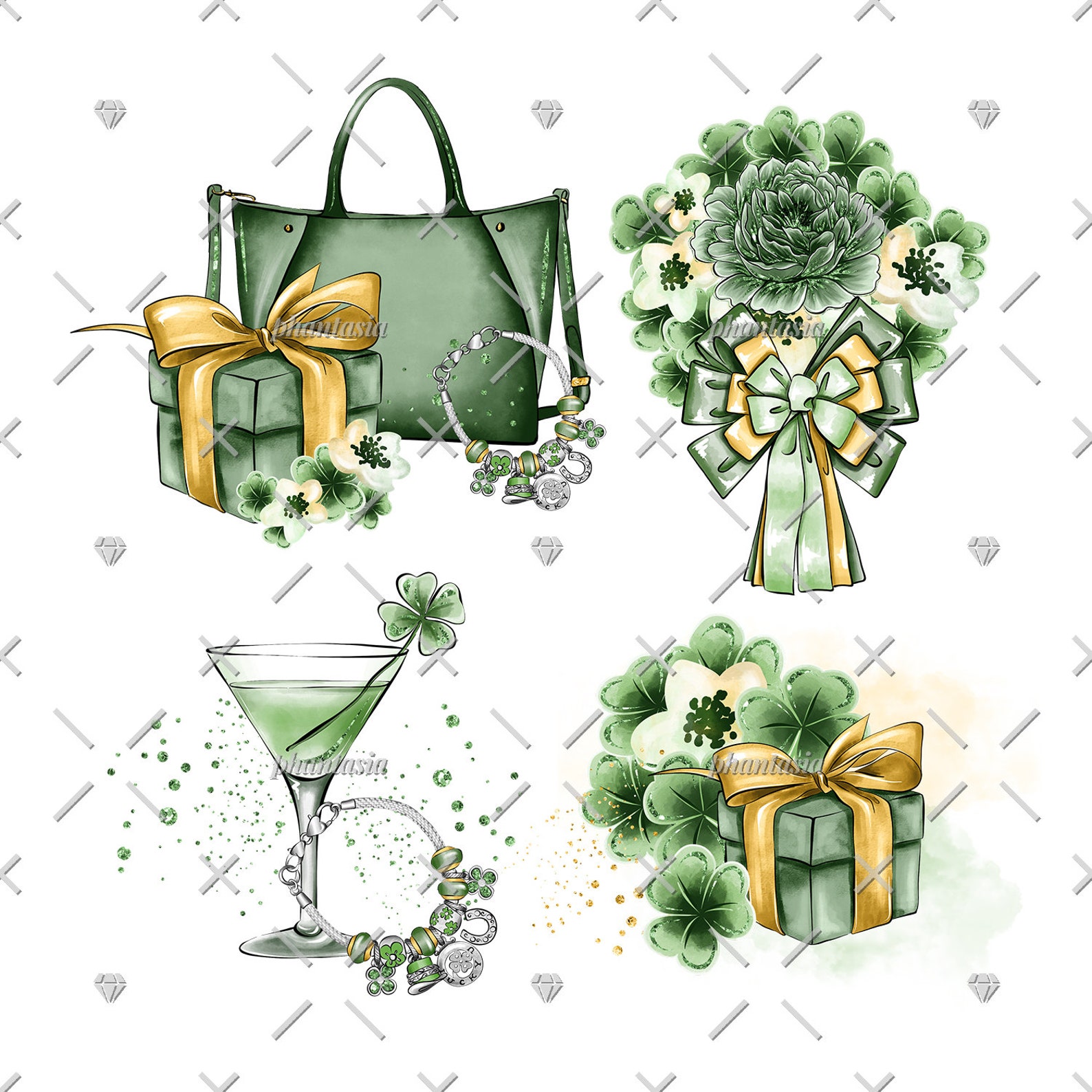 St Patricks Day Cliparts, St Patty Watercolor, Saint Patricks Clipart ...