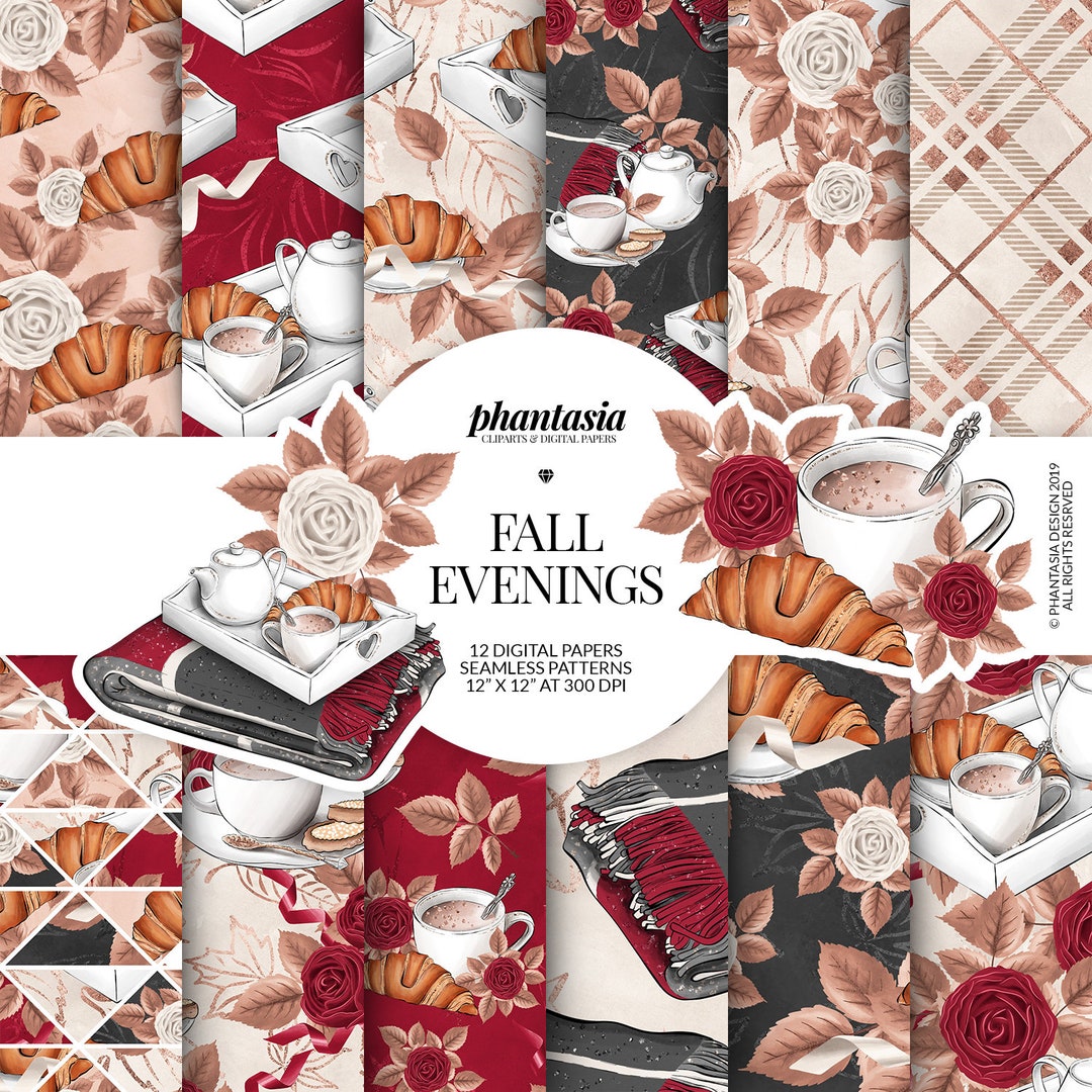 Fall Home Digital Papers, Autumn Digital, Cozy Home, Cozy Digital ...