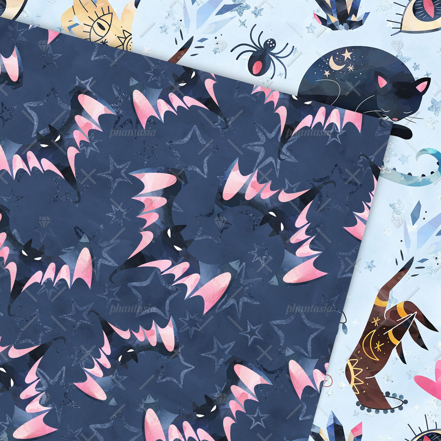 Witch Digital Papers Halloween Digital Halloween Witch - Etsy