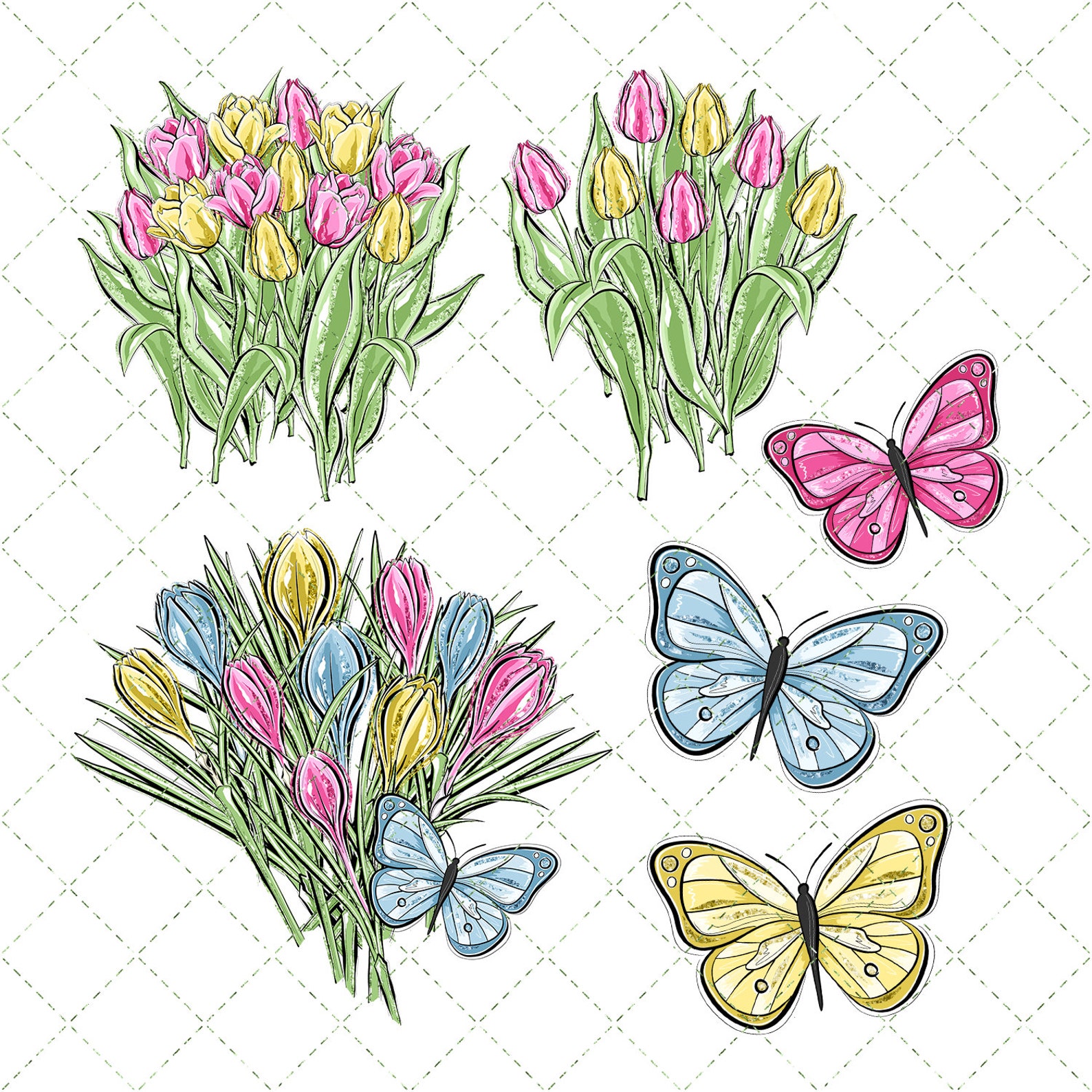 Spring Watercolor Clipart, Spring Planner Stickers, Spring Clip Art ...
