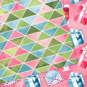 Christmas Digital Paper, Whimsical Christmas, Winter Digital Paper ...