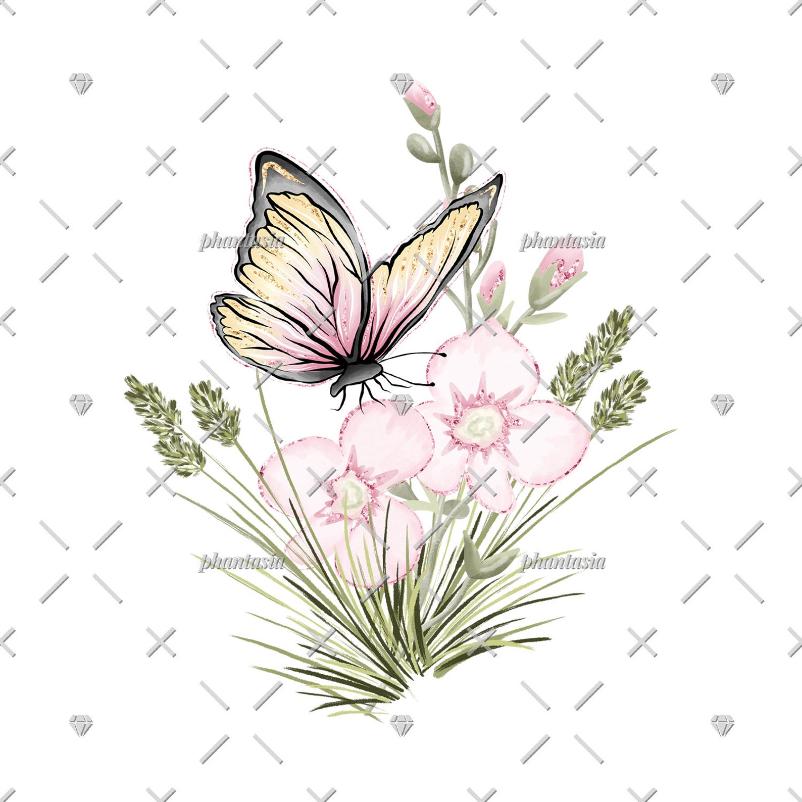 Butterflies Watercolor Cliparts Spring Butterfly Pastel - Etsy
