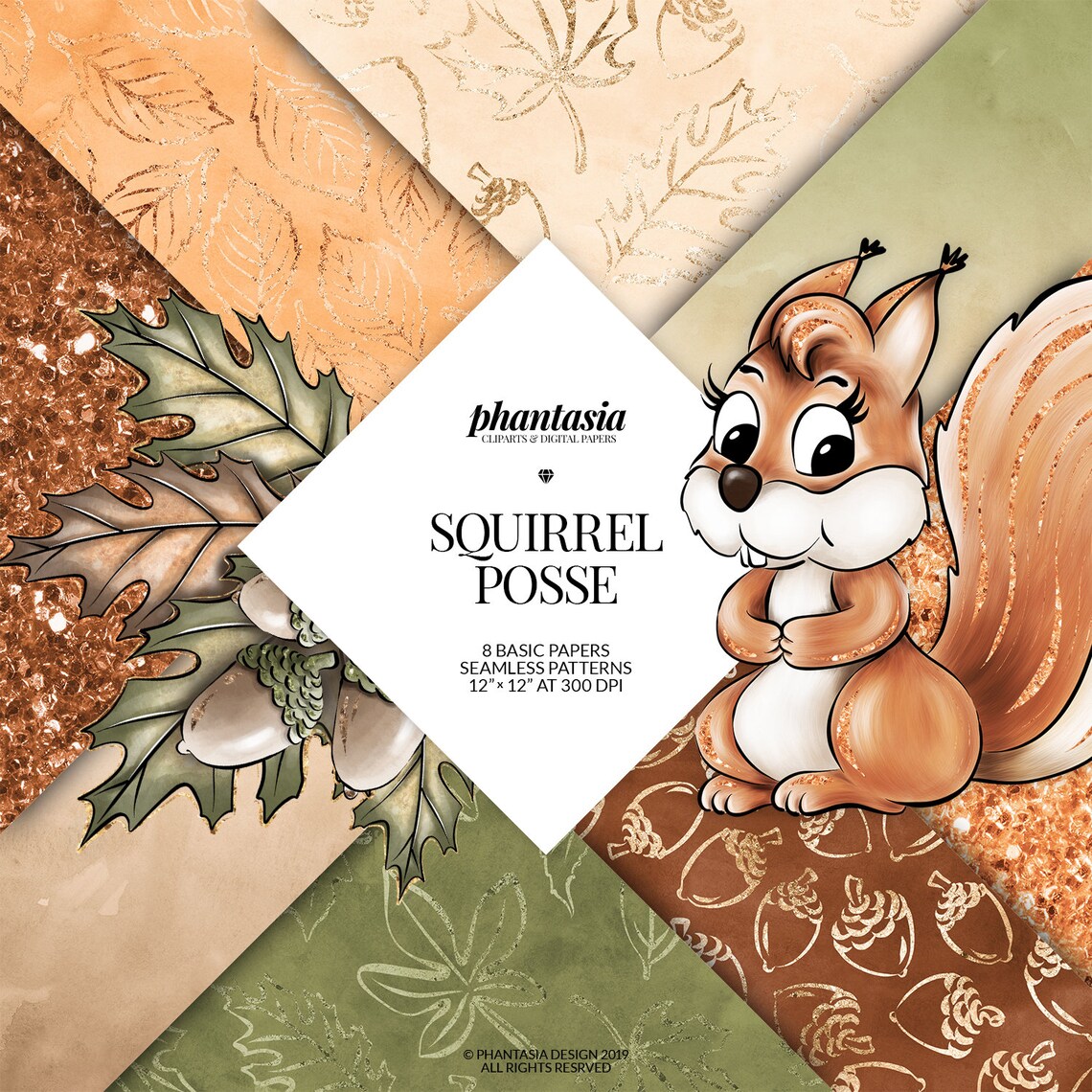 Fall Basic Papers Autumn Patterns Seamless Patterns Surface | Etsy