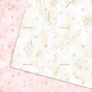 Travel Basic Papers, Minimalist Patterns, Pink and Gold, Seamless ...