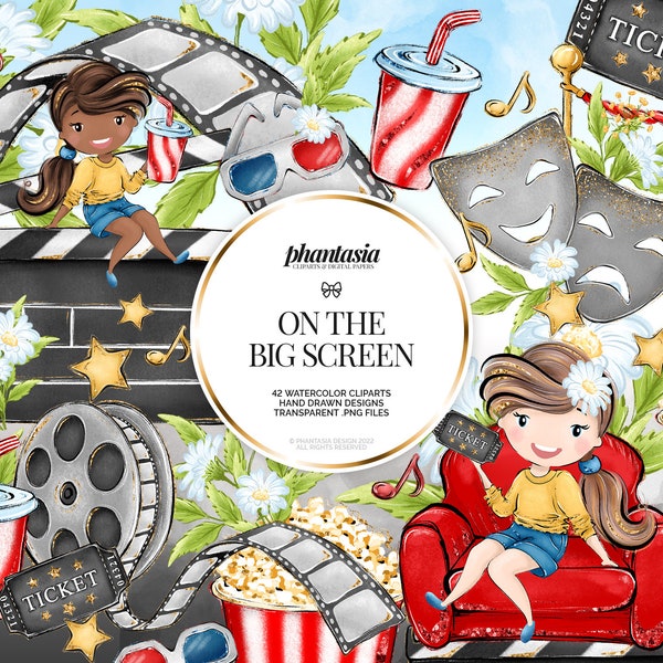 Cinema Clipart - Etsy