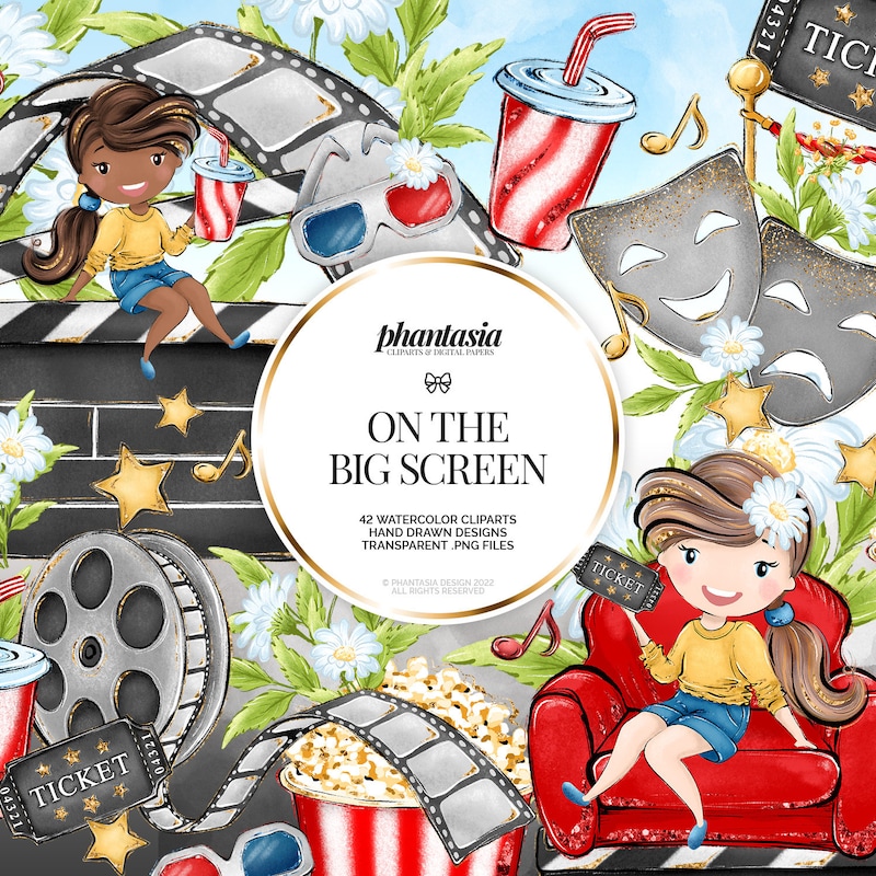 Cinema Clipart - Etsy