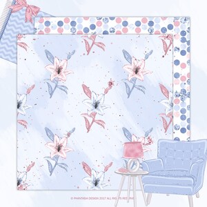 Pastel Fashion Digital Paper Pack, Planner Girl Digital Paper, Pink and ...