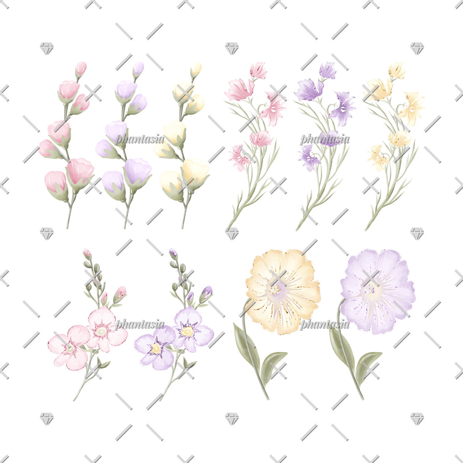 Butterflies Watercolor Cliparts Spring Butterfly Pastel - Etsy