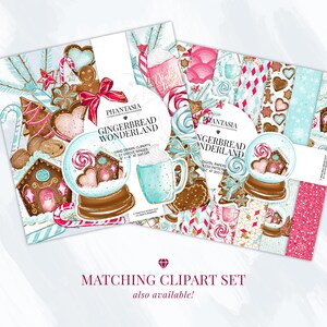 Christmas Gingerbread Digital Paper Pack, Gingerbread Cookies ...