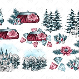 Winter Princess Watercolor Clipart Winter Illustration - Etsy