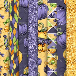 Halloween Cat Clipart Set, Halloween Digital Paper, Cute Cat, Cute ...