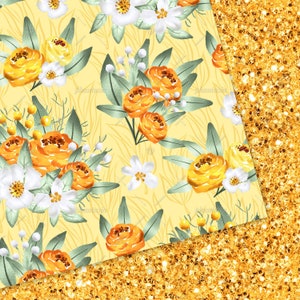 Spring Floral Digital Papers, Spring Background, Spring Seamless ...