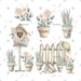 Spring Graphics Bundle, Spring Garden, Spring Elements, Hand Drawn ...