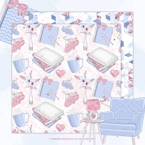 Pastel Fashion Digital Paper Pack, Planner Girl Digital Paper, Pink and ...