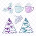 Frozen Christmas Watercolor Clipart, Winter Clipart, Christmas Tree ...